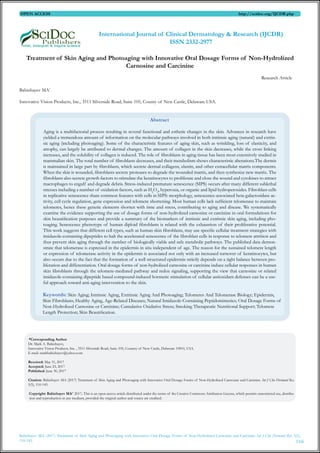Babizhayev MA (2017) Treatment of Skin Aging and Photoaging with ...