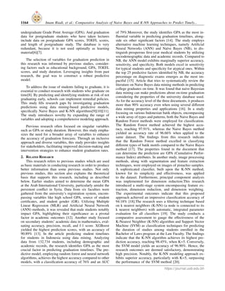 Comparative Analysis of Naive Bayes and K-NN Approaches to Predict ...