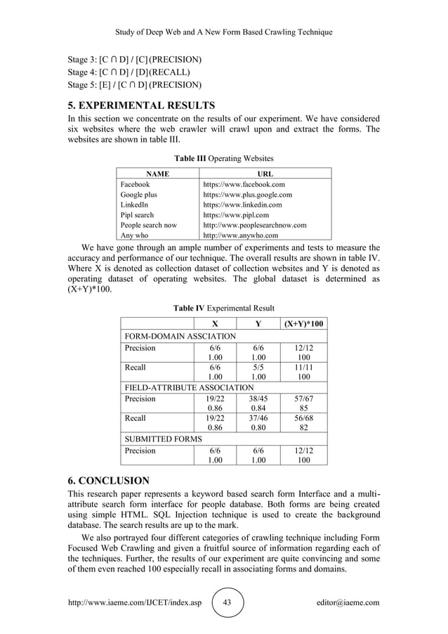 STUDY OF DEEP WEB AND A NEW FORM BASED CRAWLING TECHNIQUE | PDF