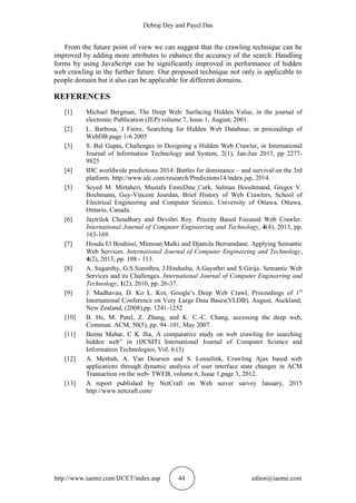 STUDY OF DEEP WEB AND A NEW FORM BASED CRAWLING TECHNIQUE | PDF