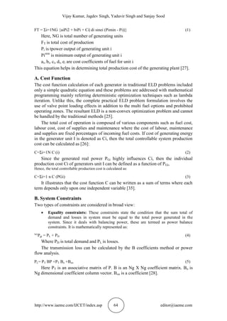 OPTIMAL ECONOMIC LOAD DISPATCH USING FUZZY LOGIC & GENETIC ALGORITHMS | PDF