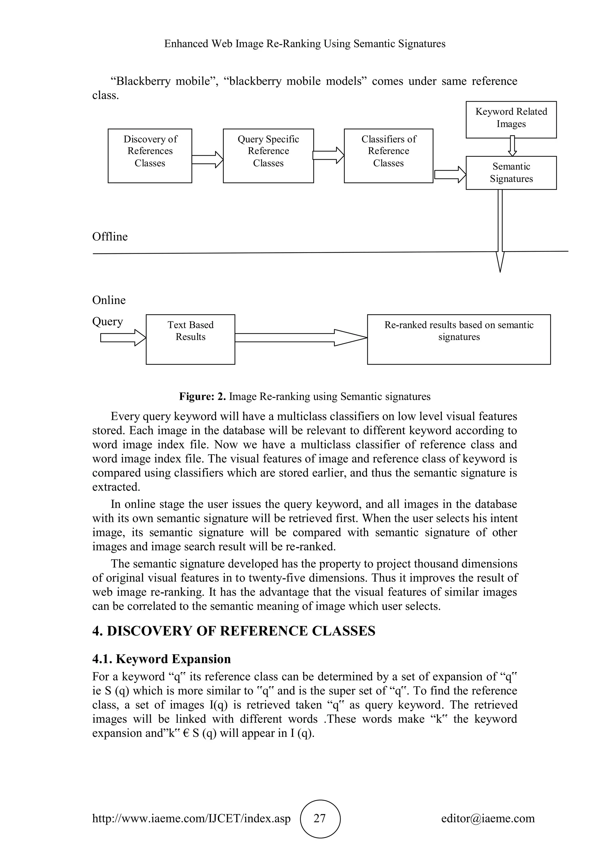 ENHANCED WEB IMAGE RE-RANKING USING SEMANTIC SIGNATURES | PDF