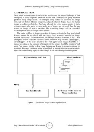 ENHANCED WEB IMAGE RE-RANKING USING SEMANTIC SIGNATURES | PDF