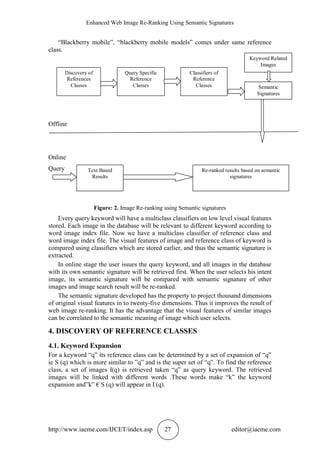 ENHANCED WEB IMAGE RE-RANKING USING SEMANTIC SIGNATURES | PDF