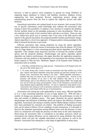 MEMORY EFFICIENT FREQUENT PATTERN MINING USING TRANSPOSITION OF DATABASE | PDF | Email | Internet
