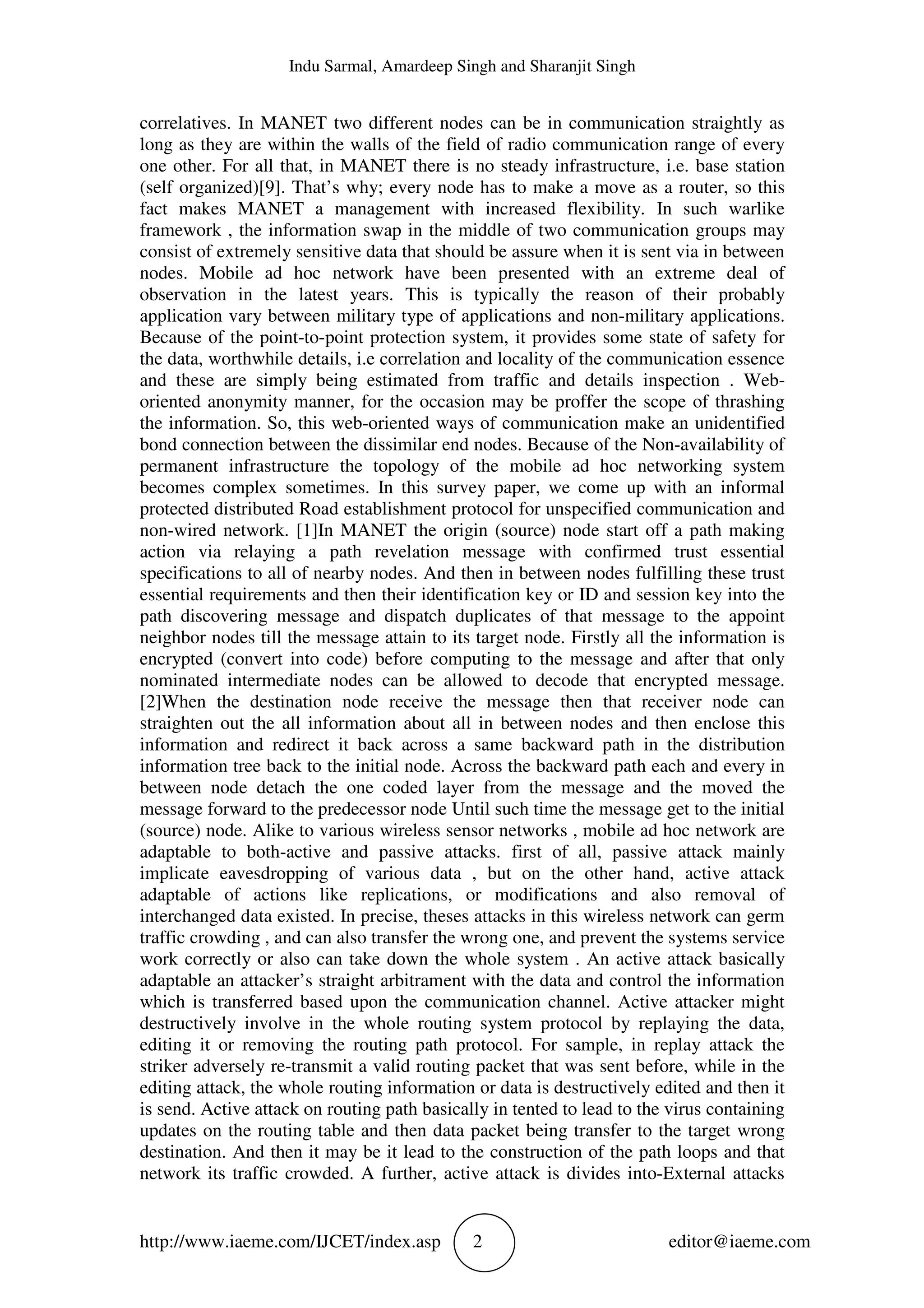 Survey On Mobile Ad Hoc Network Pdf