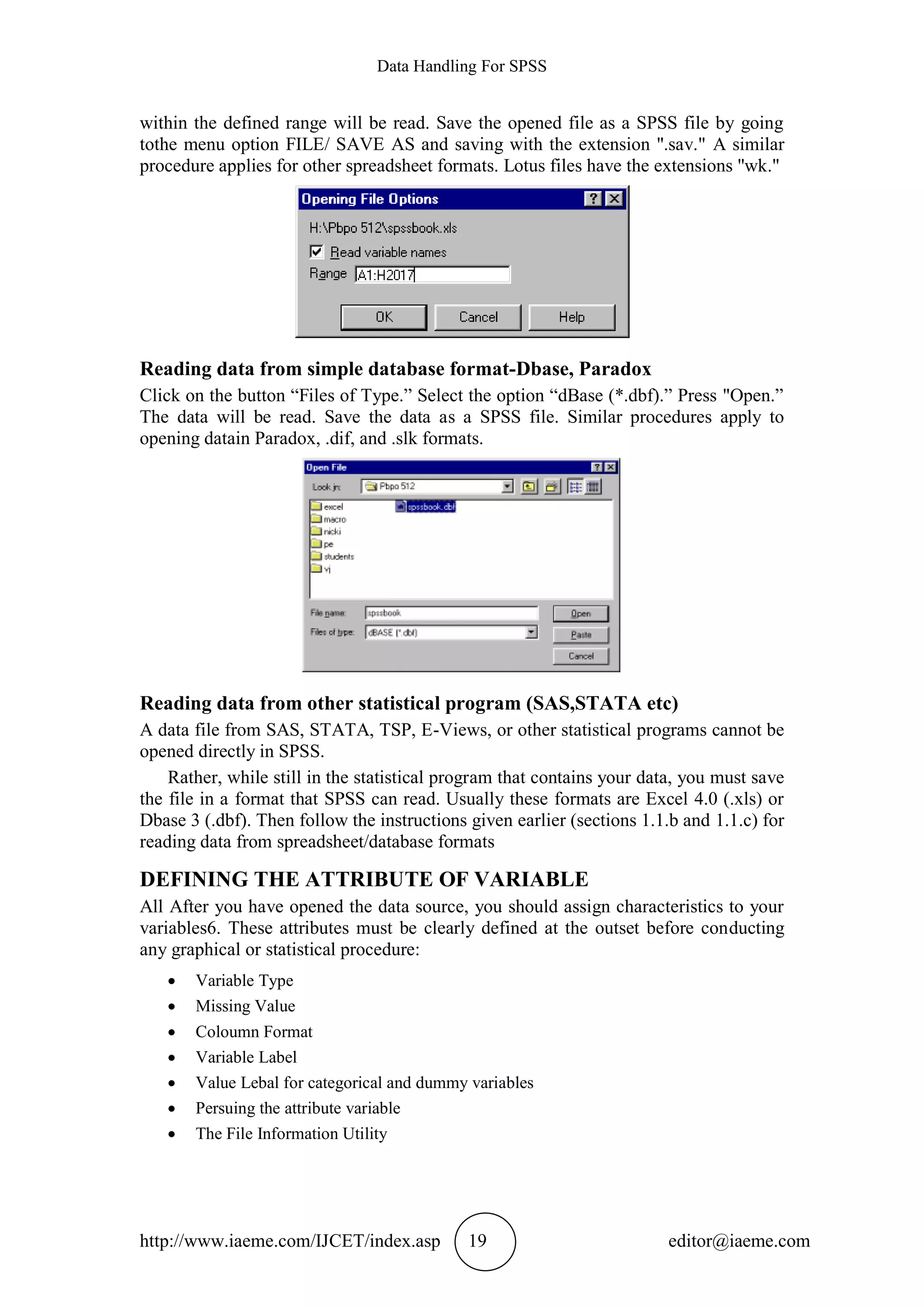 DATA HANDLING FOR SPSS | PDF