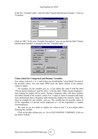 DATA HANDLING FOR SPSS | PDF