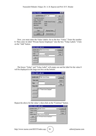 DATA HANDLING FOR SPSS | PDF