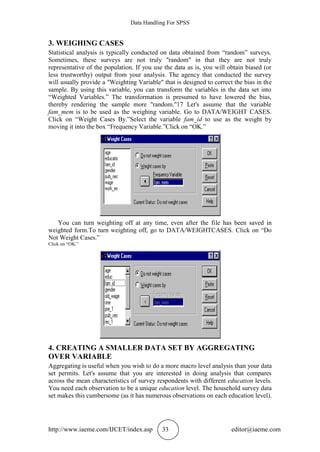 DATA HANDLING FOR SPSS | PDF
