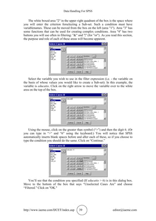 DATA HANDLING FOR SPSS | PDF