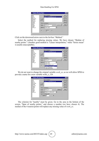 DATA HANDLING FOR SPSS | PDF
