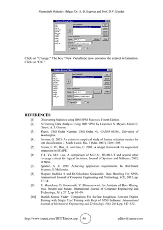 DATA HANDLING FOR SPSS | PDF