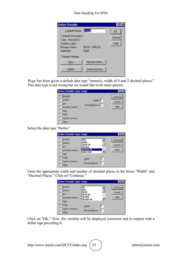 DATA HANDLING FOR SPSS | PDF