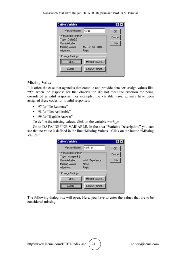 DATA HANDLING FOR SPSS | PDF
