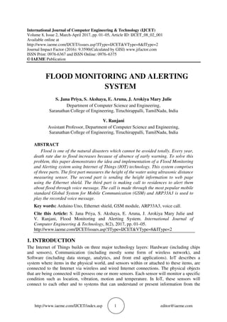 FLOOD MONITORING AND ALERTING SYSTEM | PDF