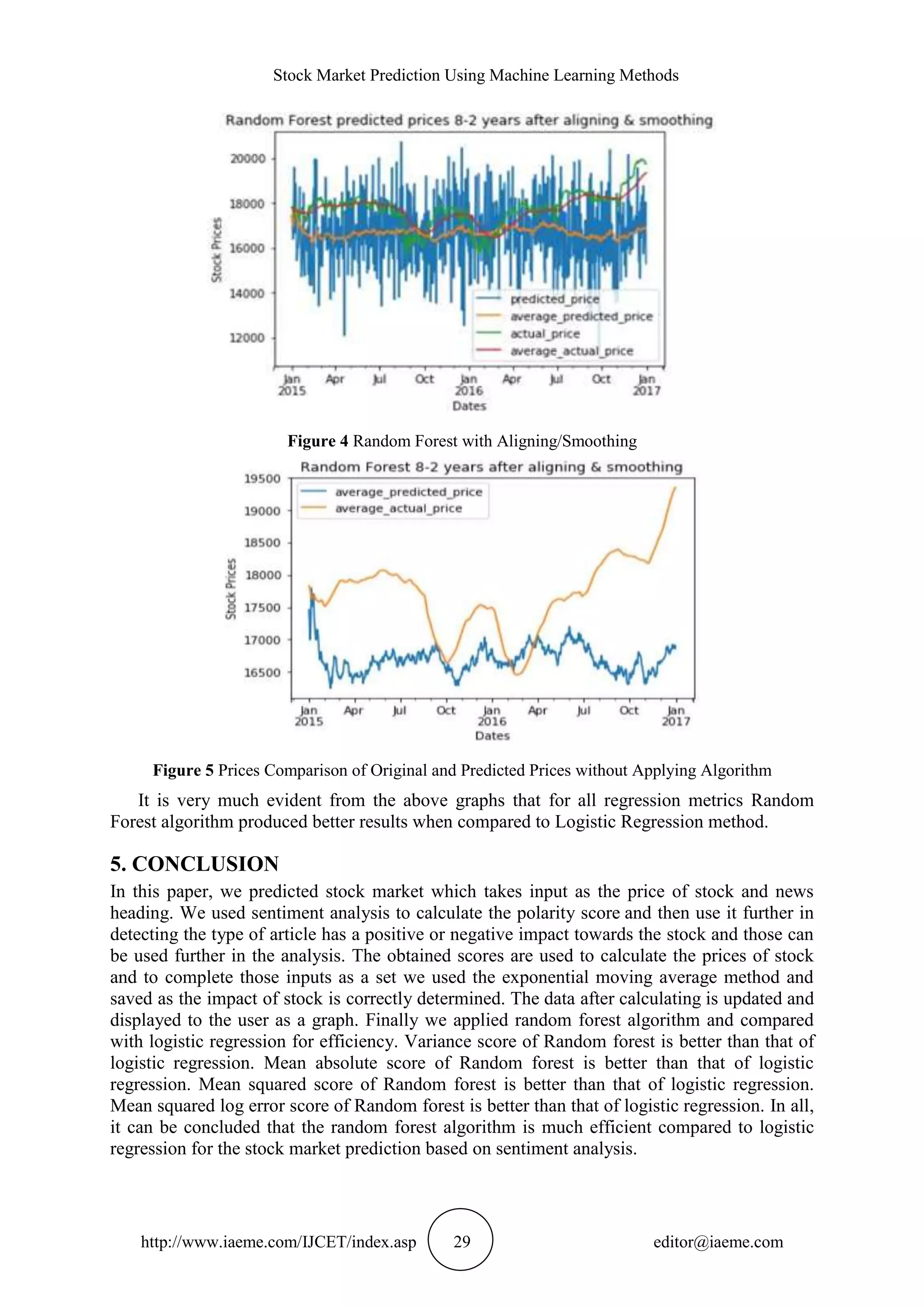 STOCK MARKET PREDICTION USING MACHINE LEARNING METHODS | PDF