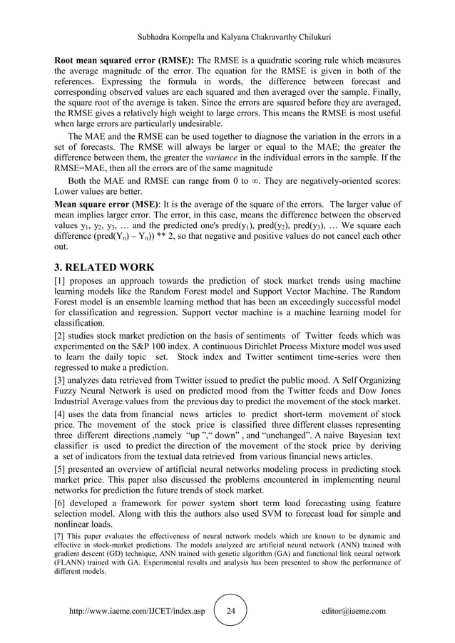 STOCK MARKET PREDICTION USING MACHINE LEARNING METHODS | PDF