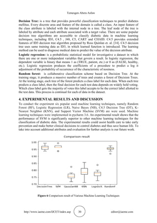 PREDICTION OF DIABETES MELLITUS USING MACHINE LEARNING TECHNIQUES | PDF