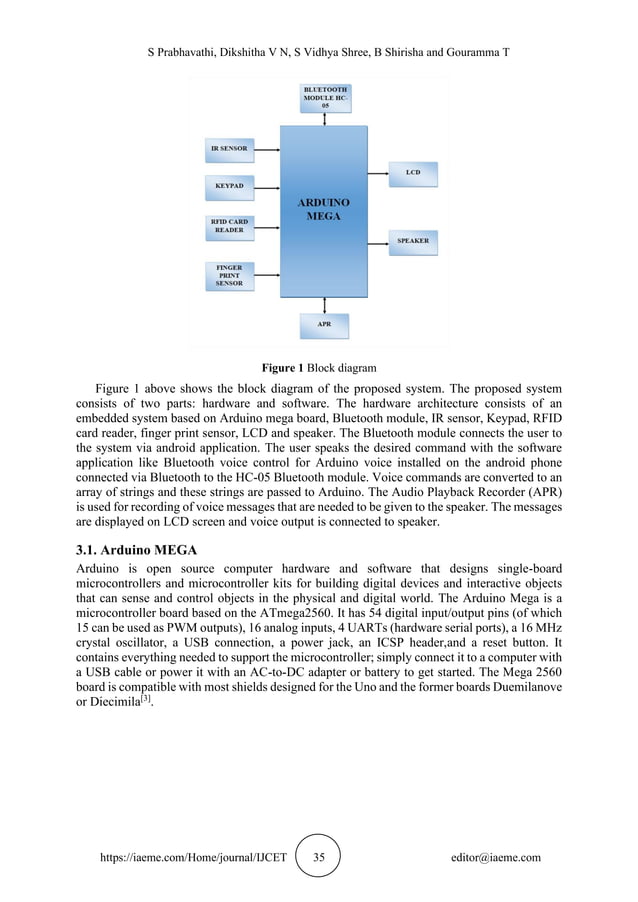 VOICE BASED ATM FOR VISUALLY IMPAIRED USING ARDUINO | PDF