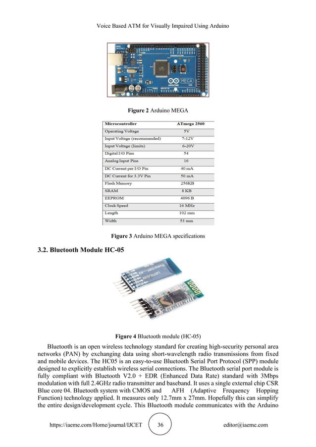 VOICE BASED ATM FOR VISUALLY IMPAIRED USING ARDUINO | PDF