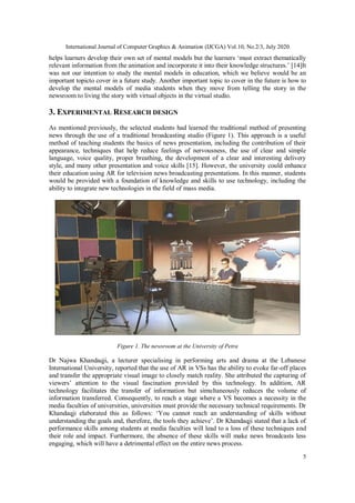 MEDIA STUDENTS’ CAPABILITY TO INTERACT WITH AUGMENTED REALITY AND 3D ...