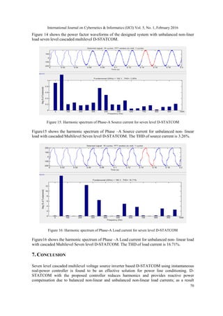 DG FED MULTILEVEL INVERTER BASED D-STATCOM FOR VARIOUS LOADING CONDITIONS | PDF