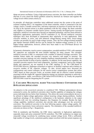 DG FED MULTILEVEL INVERTER BASED D-STATCOM FOR VARIOUS LOADING CONDITIONS | PDF