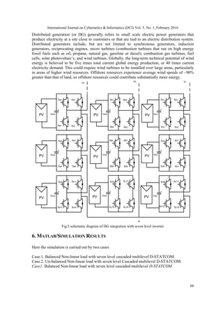 DG FED MULTILEVEL INVERTER BASED D-STATCOM FOR VARIOUS LOADING CONDITIONS | PDF