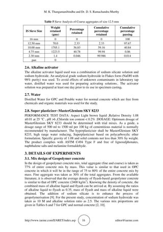 FLEXURAL BEHAVIOUR OF REINFORCED GEOPOLYMER CONCRETE BEAMS PARTIALLY ...