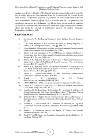 DERIVATIVE OF STRESS – STRAIN, DEVIATORIC STRESS AND UNDRAINED COHESION ...