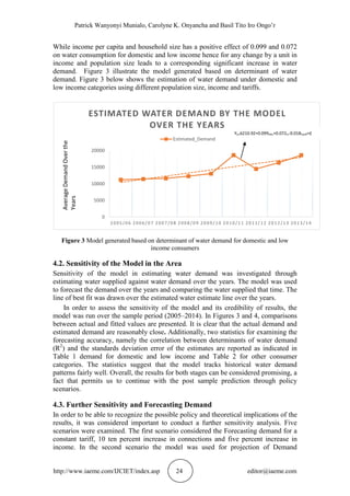 ESTIMATING WATER DEMAND DETERMINANTS AND FORECASTING WATER DEMAND FOR ...