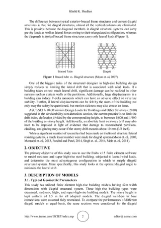 OPTIMAL DIAGRID ANGLE TO MINIMIZE DRIFT IN HIGH-RISE STEEL BUILDINGS ...