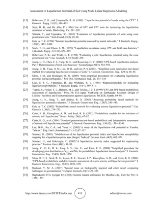 ASSESSMENT OF LIQUEFACTION POTENTIAL OF SOIL USING MULTI-LINEAR REGRESSION MODELING | PDF