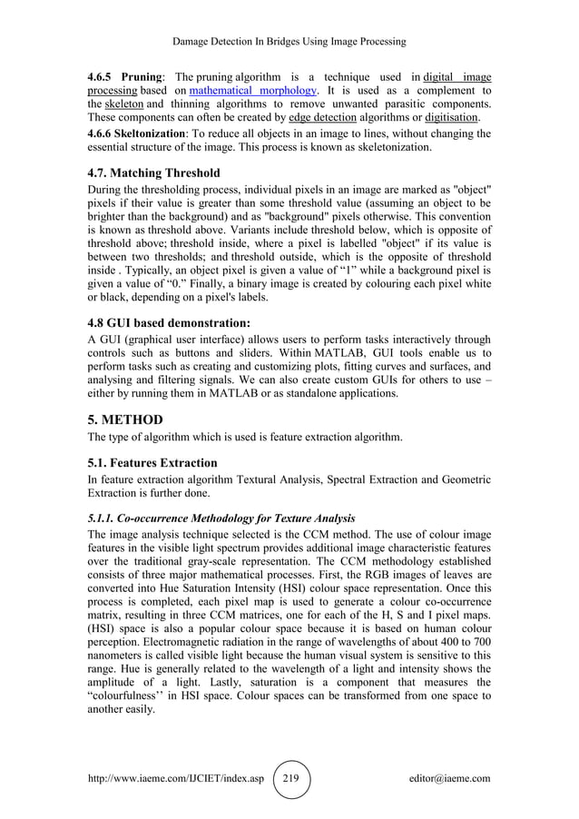 DAMAGE DETECTION IN BRIDGES USING IMAGE PROCESSING | PDF