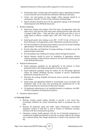 OPTIMIZED SOLUTIONS FOR RESOLVING TRAFFIC CONGESTION AT UNIVERSITY CIRCLE | PDF