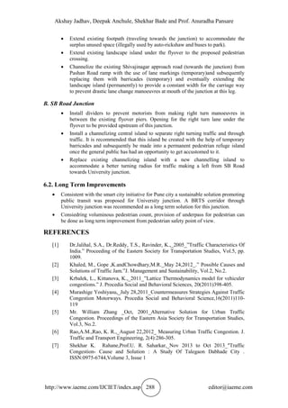 OPTIMIZED SOLUTIONS FOR RESOLVING TRAFFIC CONGESTION AT UNIVERSITY CIRCLE | PDF