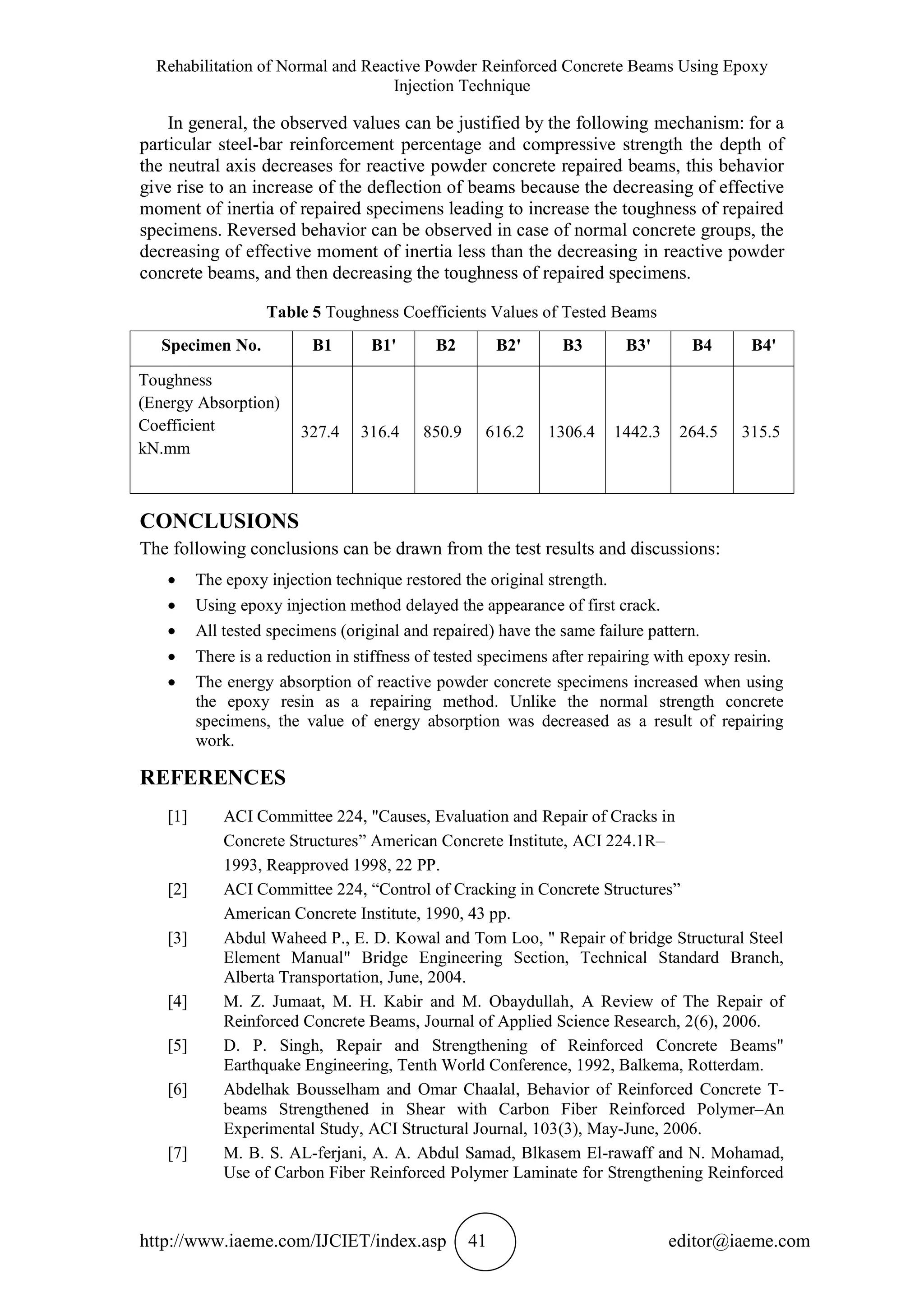 REHABILITATION OF NORMAL AND REACTIVE POWDER REINFORCED CONCRETE BEAMS ...