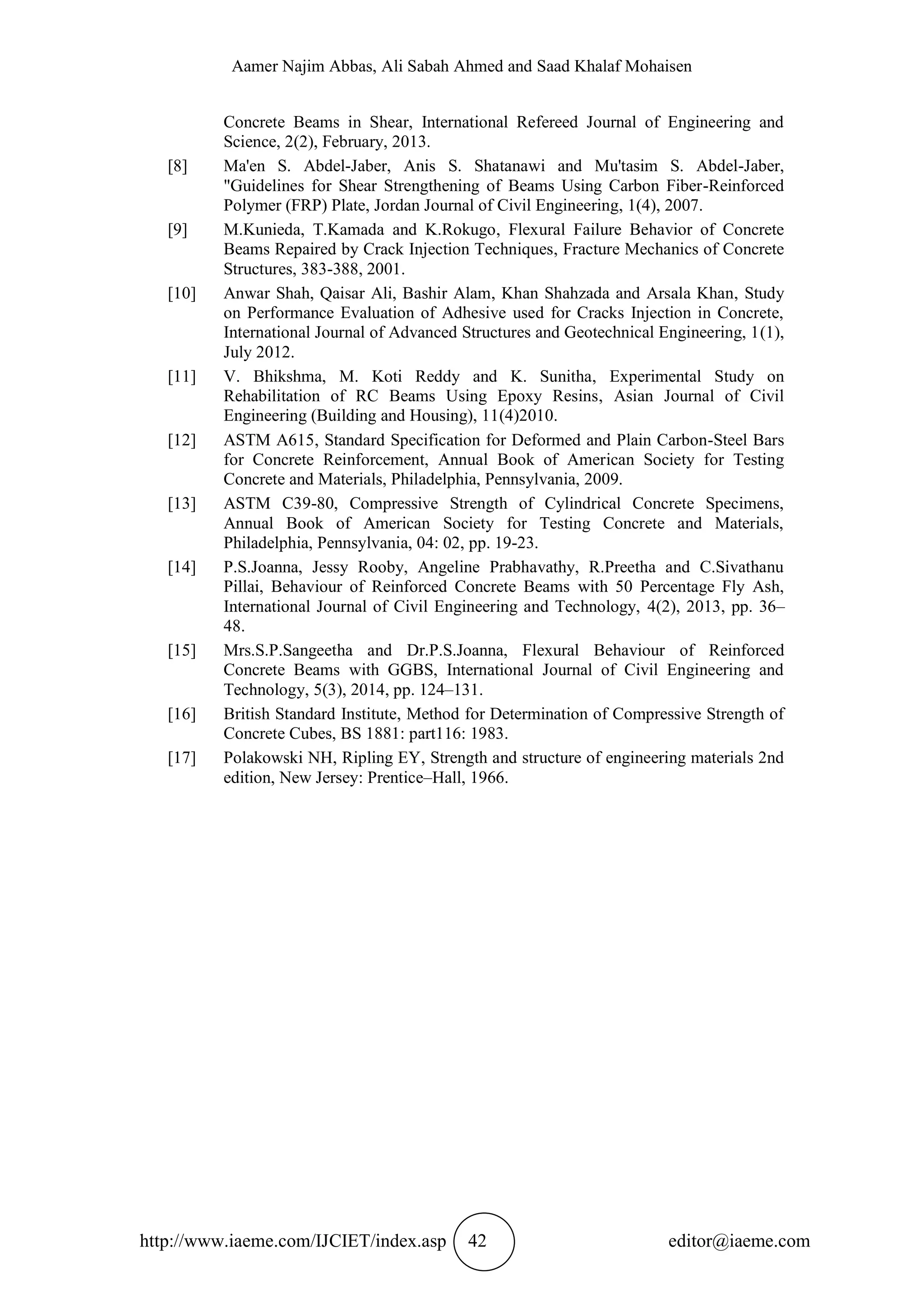 REHABILITATION OF NORMAL AND REACTIVE POWDER REINFORCED CONCRETE BEAMS ...