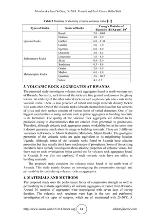 ENGINEERING CHARACTERISTICS OF VOLCANIC ROCK AGGREGATES OF RWANDA | PDF ...