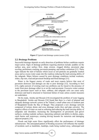 INVESTIGATING SURFACE DRAINAGE PROBLEM OF ROADS IN KHARTOUM STATE | PDF