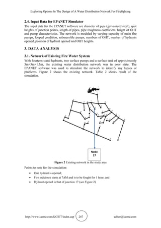 EXPLORING OPTIONS IN THE DESIGN OF A WATER DISTRIBUTION NETWORK FOR ...