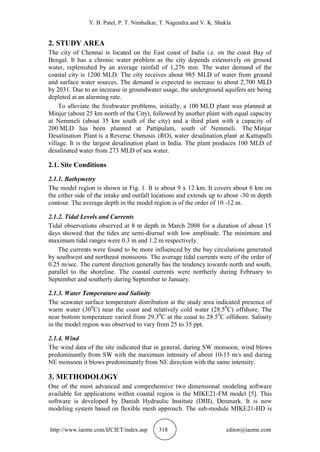 NUMERICAL MODELLING OF BRINE DISPERSION IN SHALLOW COASTAL WATERS | PDF
