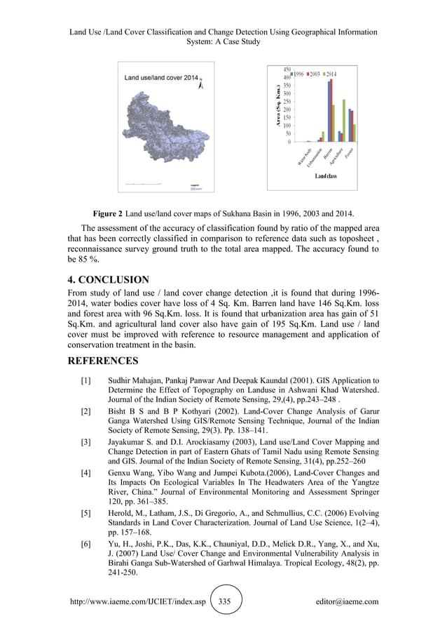 LAND USE /LAND COVER CLASSIFICATION AND CHANGE DETECTION USING ...