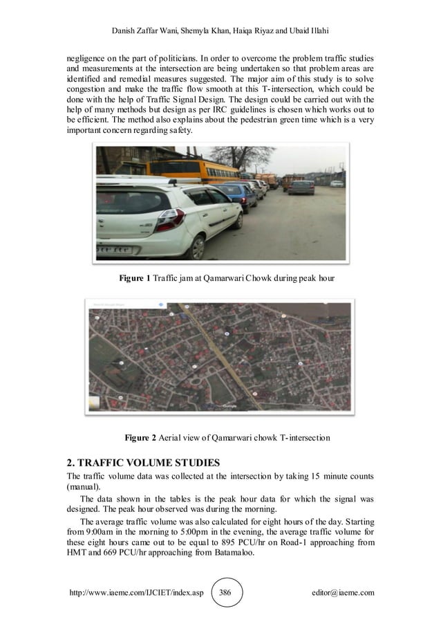 SOLVING CONGESTION BY DESIGNING OF TRAFFIC SIGNAL AT T-INTERSECTION ...