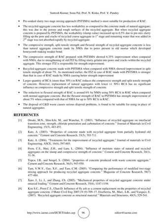 EXPERIMENTAL INVESTIGATION OF RECYCLED AGGREGATE CONCRETE USING PRE ...
