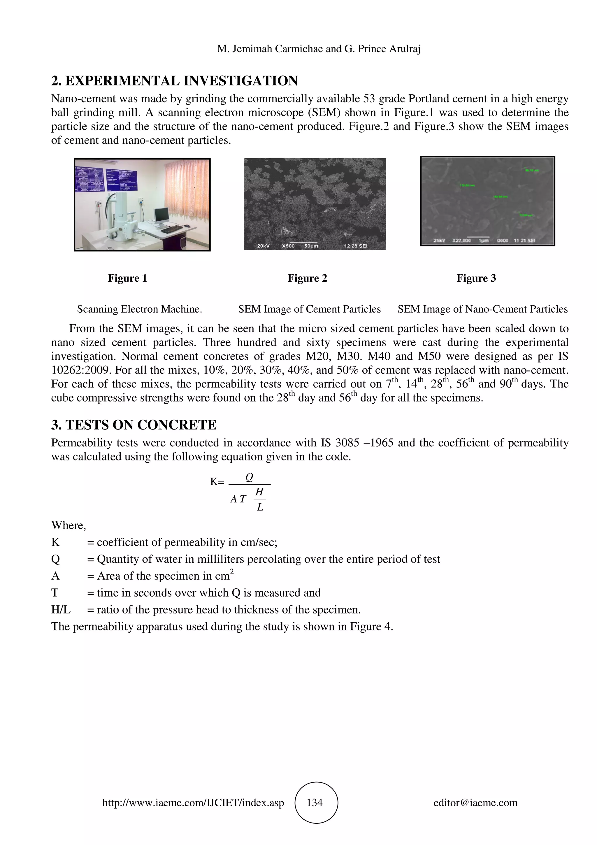 STRENGTH AND PERMEABILITY STUDIES ON CONCRETE WITH NANO-CEMENT | PDF ...