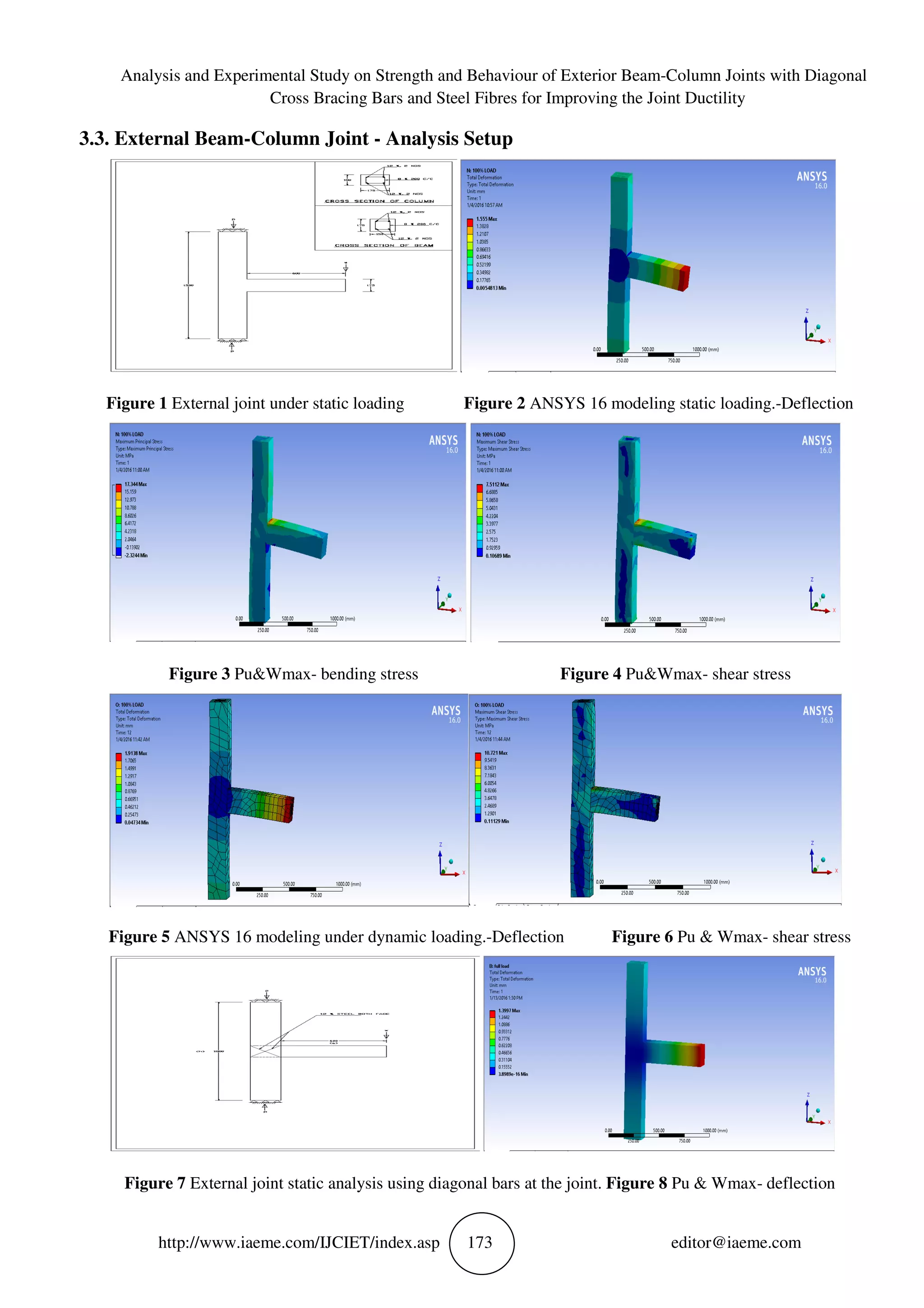 ANALYSIS AND EXPERIMENTAL STUDY ON STRENGTH AND BEHAVIOUR OF EXTERIOR BEAM-COLUMN JOINTS WITH ...