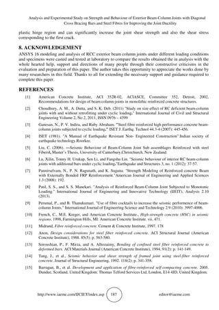 ANALYSIS AND EXPERIMENTAL STUDY ON STRENGTH AND BEHAVIOUR OF EXTERIOR ...
