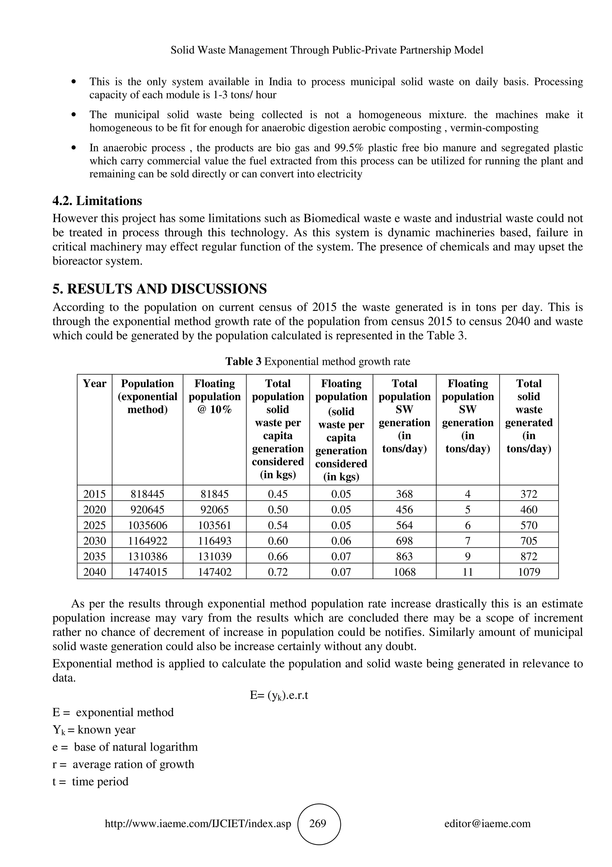 SOLID WASTE MANAGEMENT THROUGH PUBLIC-PRIVATE PARTNERSHIP MODEL | PDF